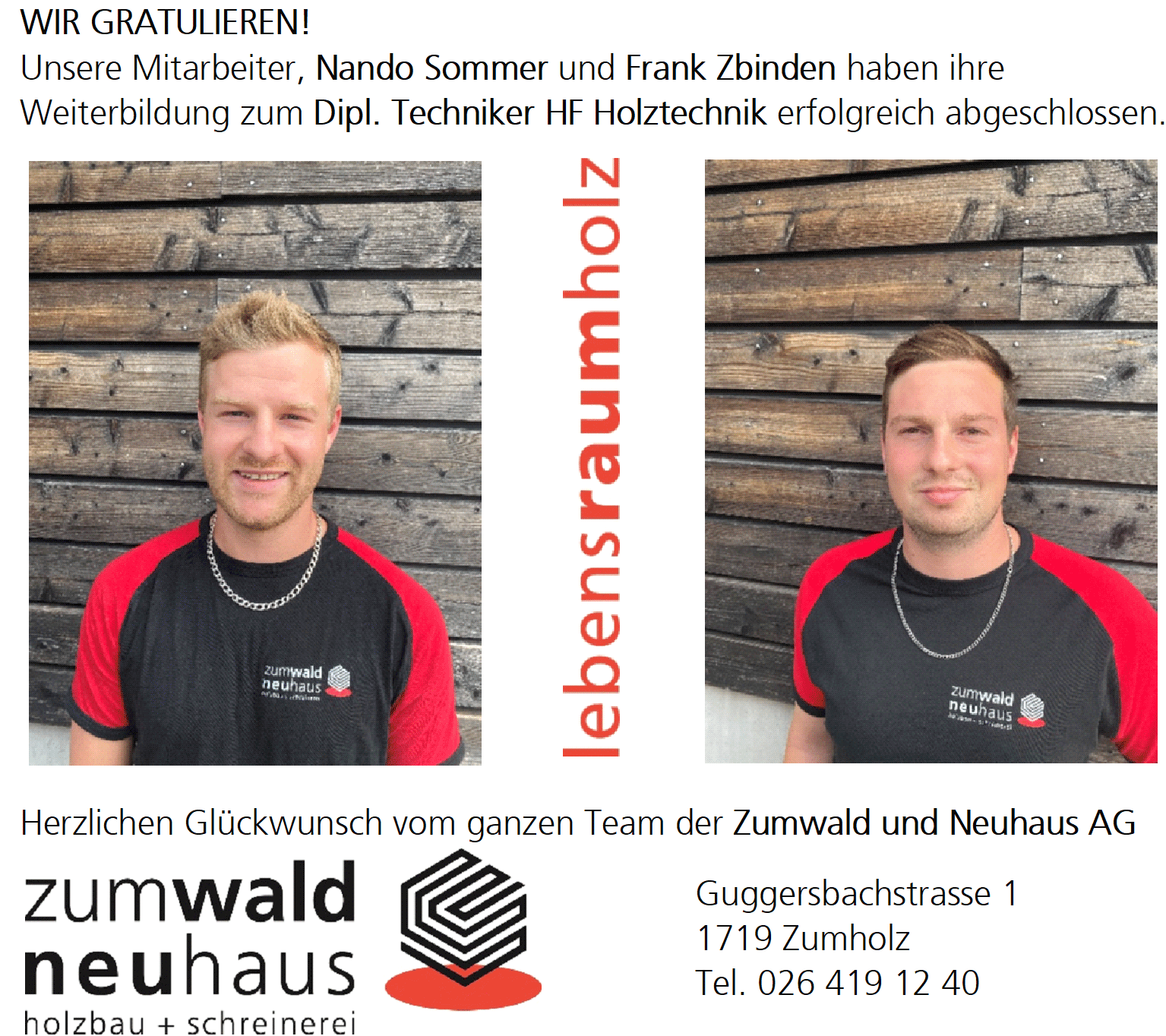 Auszeichnungen – Zumwald und Neuhaus AG